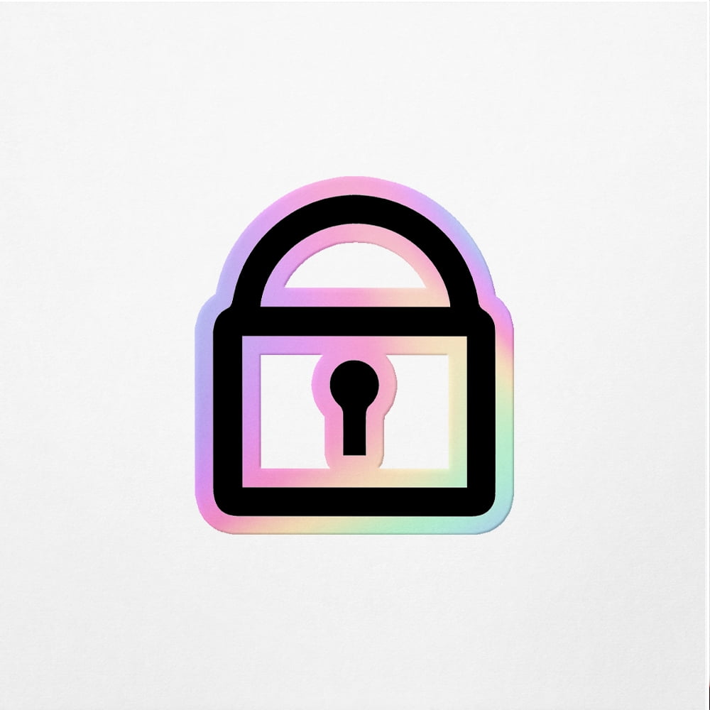 Vinyl Stickers Decals Of Lock V2 - Apply On Any Smooth Surfaces Indoor ...