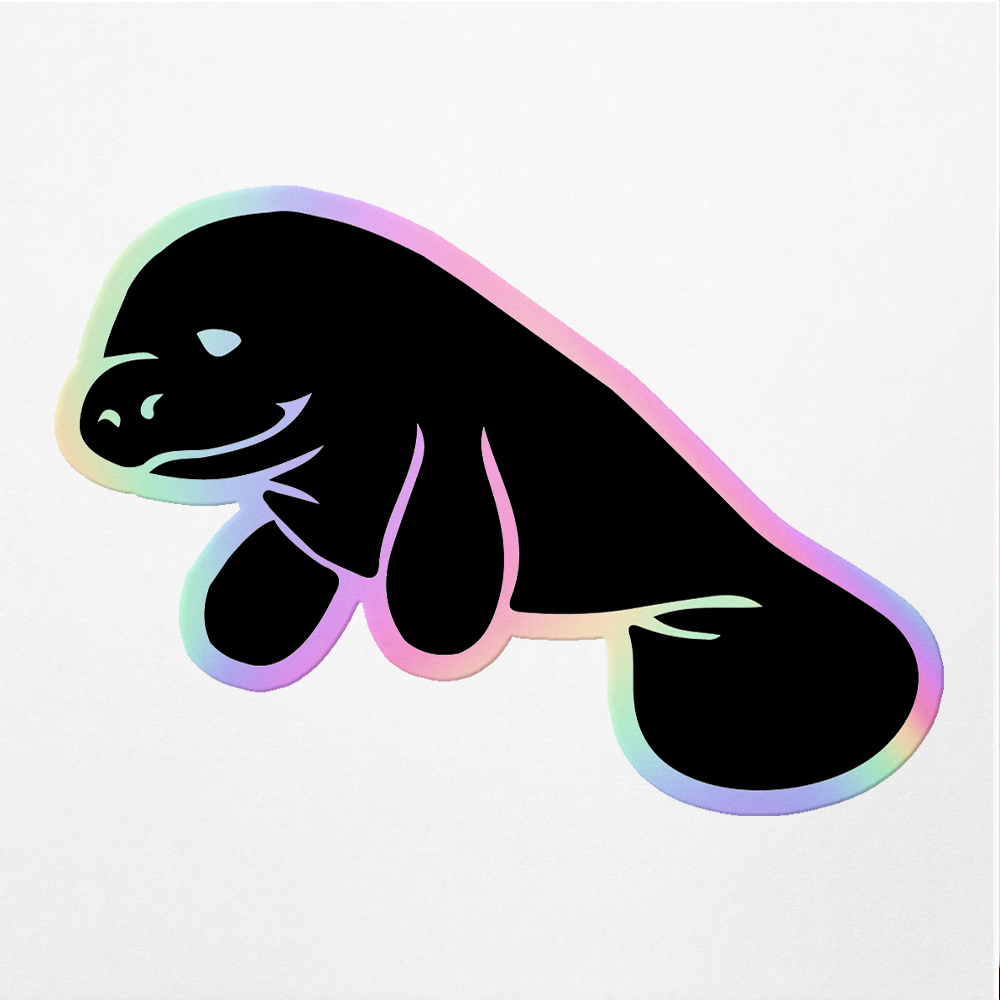 Vinyl Stickers Decals Of Manatee Illustration - Apply On Any Smooth ...