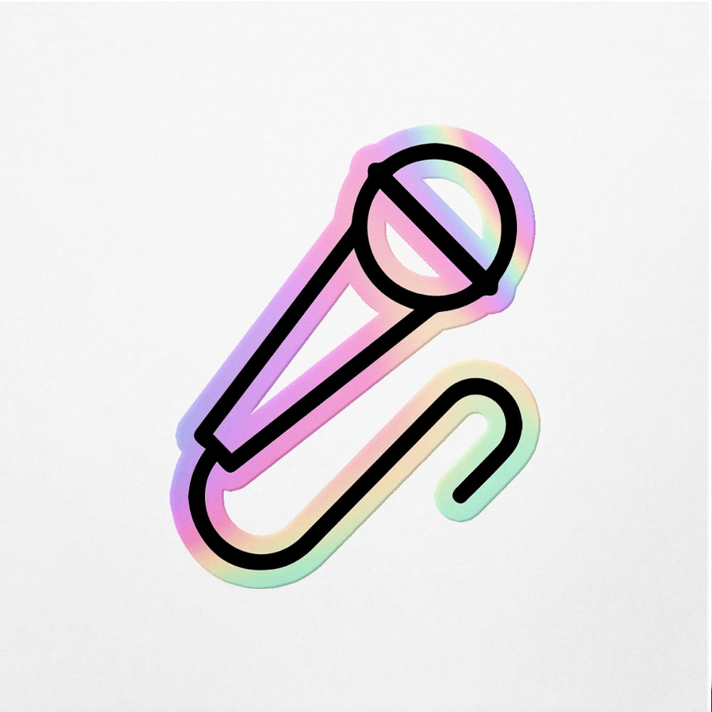 Vinyl Stickers Decals Of Microphone Single - Apply On Any Smooth ...