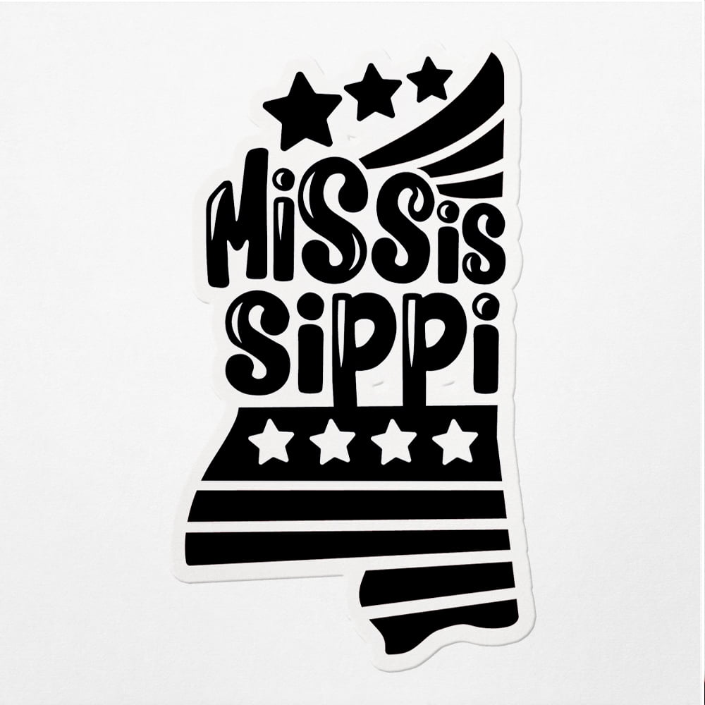 Vinyl Stickers Decals Of Mississippi Illustration - Waterproof - Apply ...