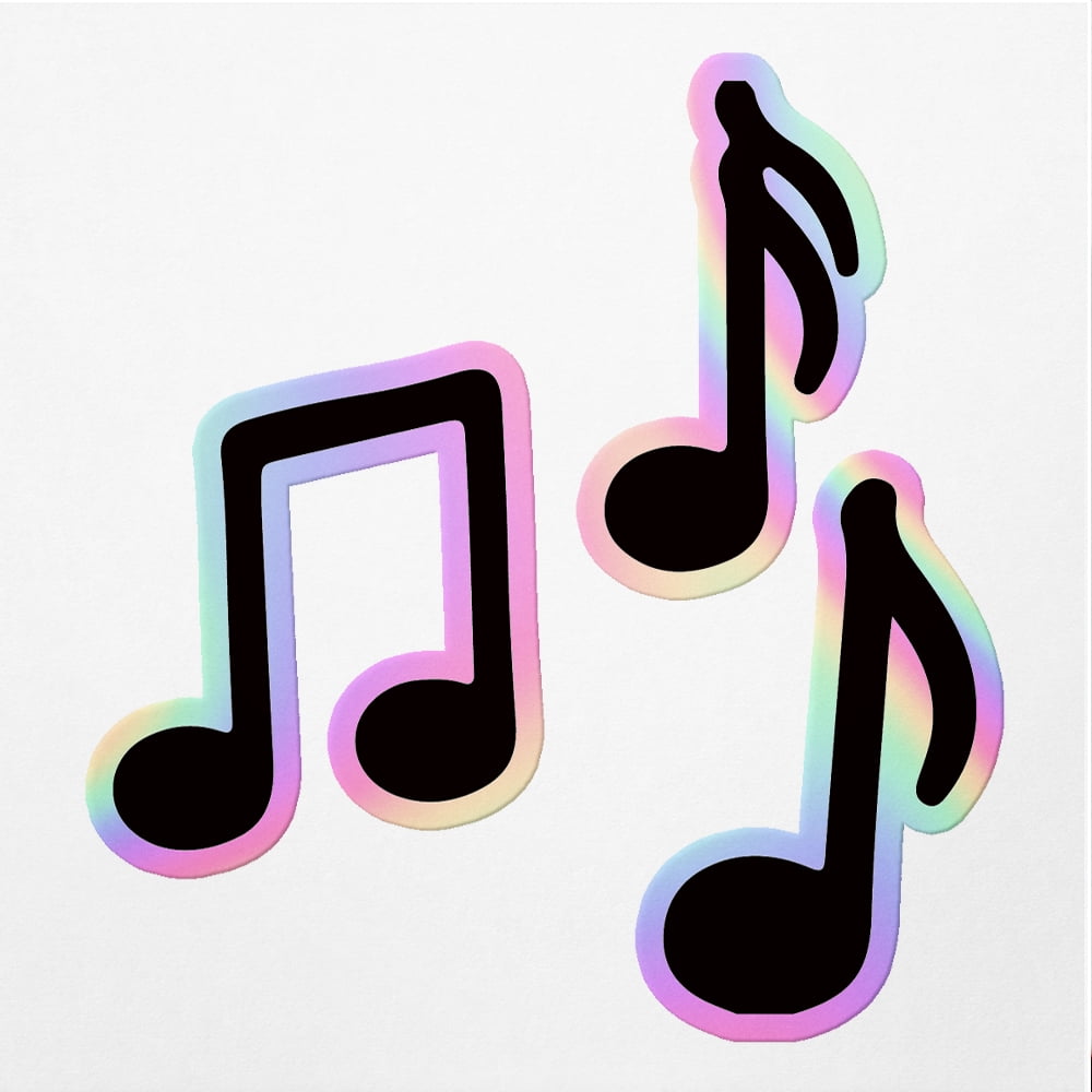 Vinyl Stickers Decals Of Musical Notes - Apply On Any Smooth Surfaces ...