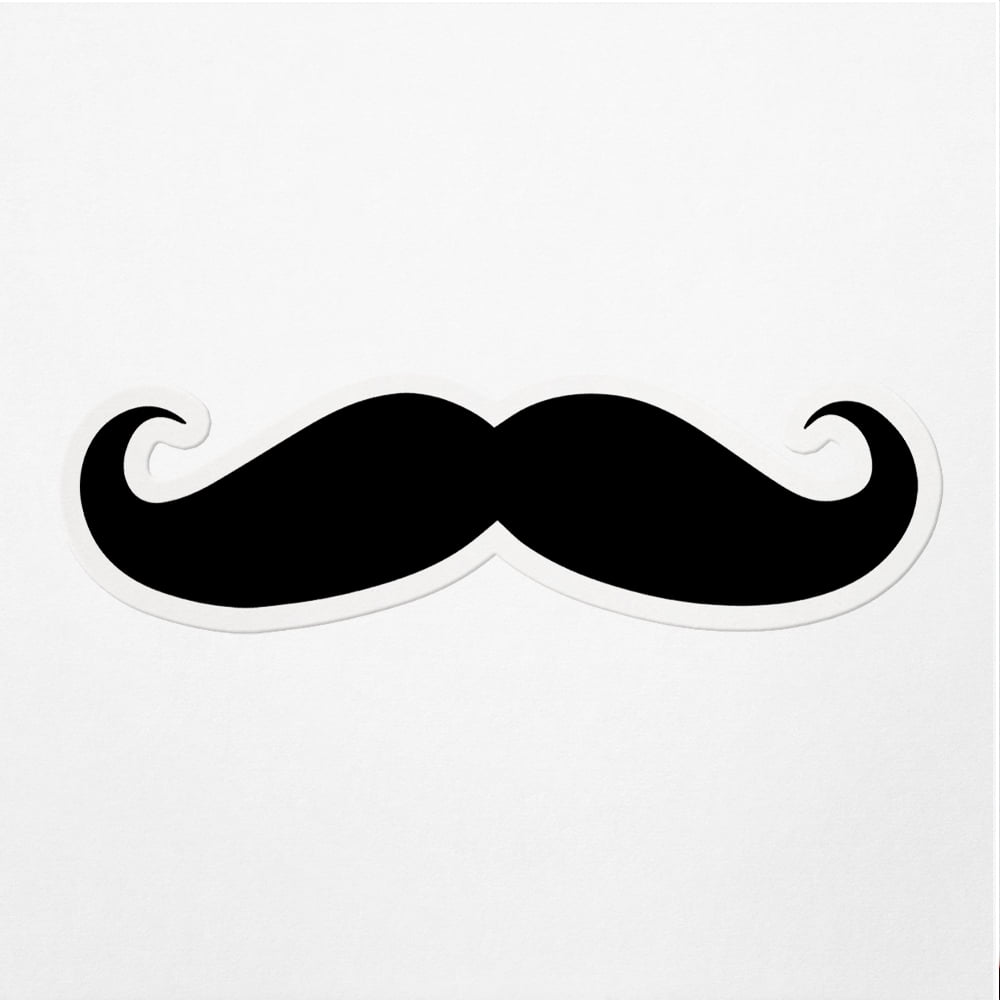 Vinyl Stickers Decals Of Mustache - Waterproof - Apply On Any Smooth ...