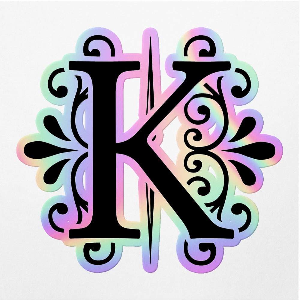 Vinyl Stickers Decals Of Ornate K - Apply On Any Smooth Surfaces Indoor ...