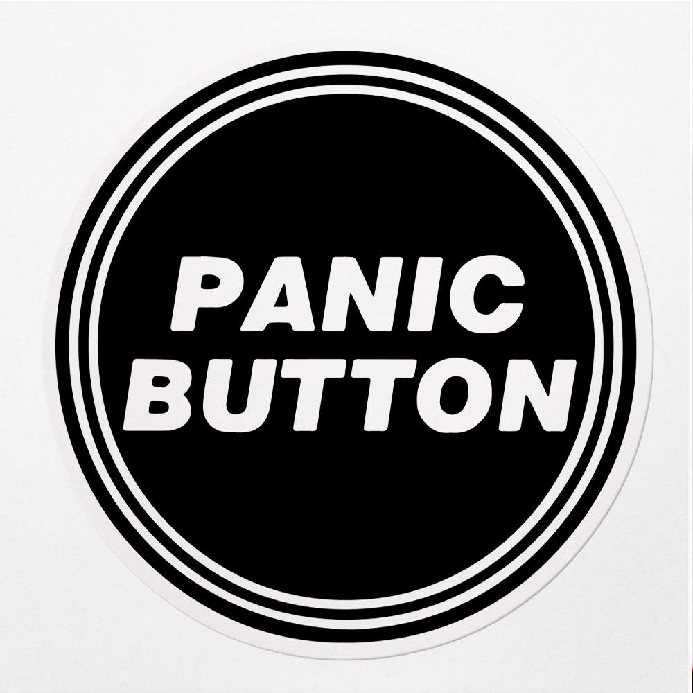 Vinyl Stickers Decals Of Panic Button Illustration - Waterproof - Apply ...