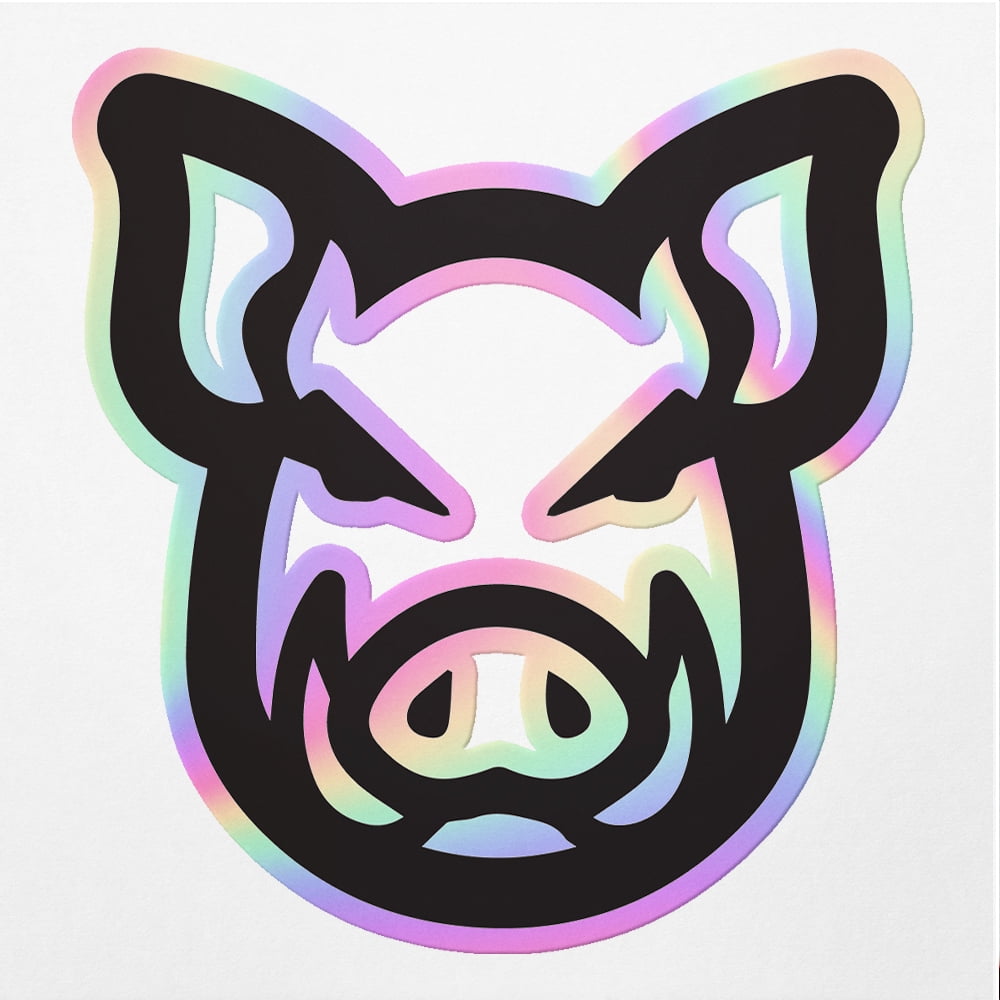 Vinyl Stickers Decals Of Pig Illustration - Apply On Any Smooth ...