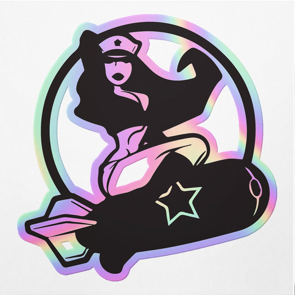 Vinyl Stickers Decals Of Pinup Illustration - Apply On Any Smooth ...