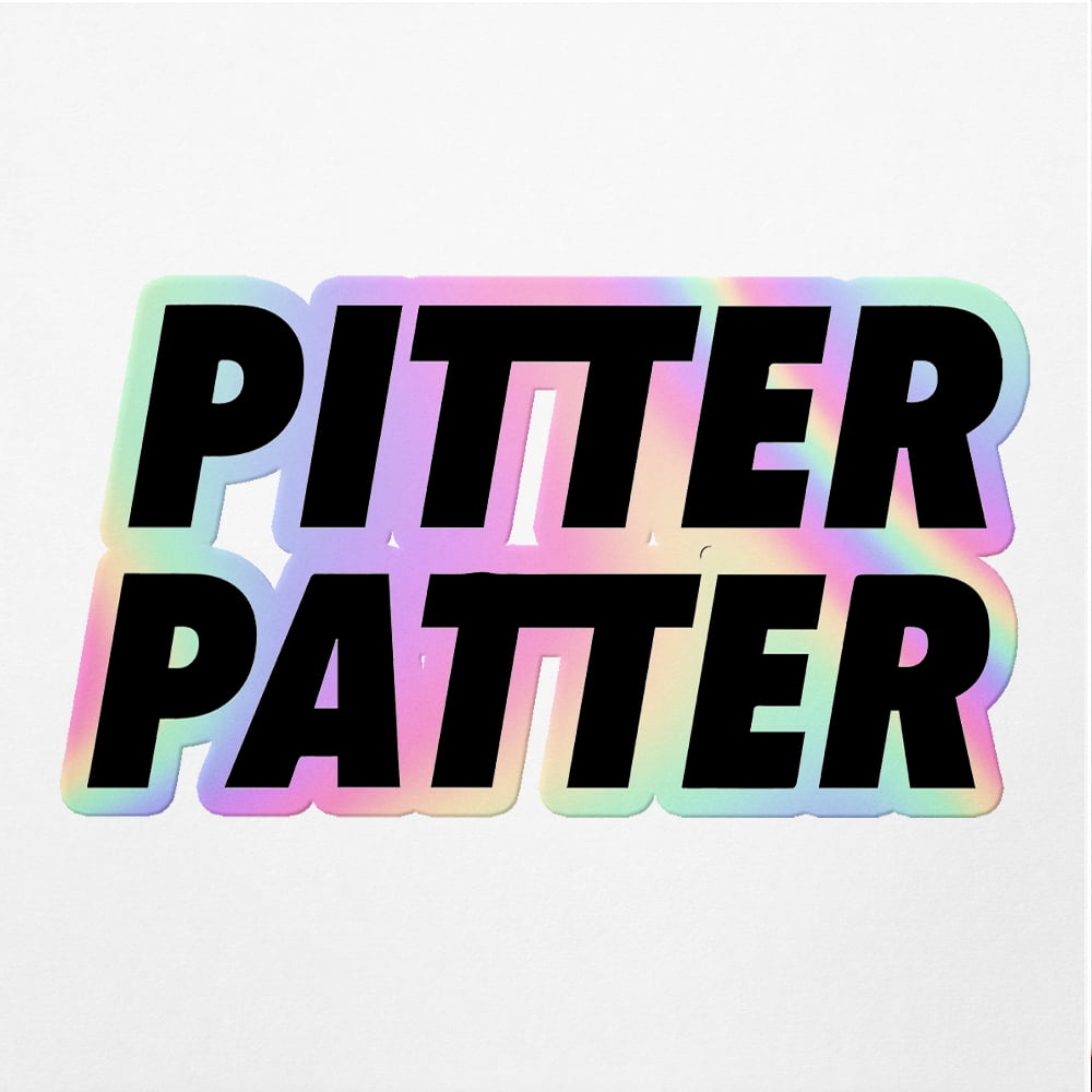 Vinyl Stickers Decals Of Pitter Patter - Apply On Any Smooth Surfaces ...