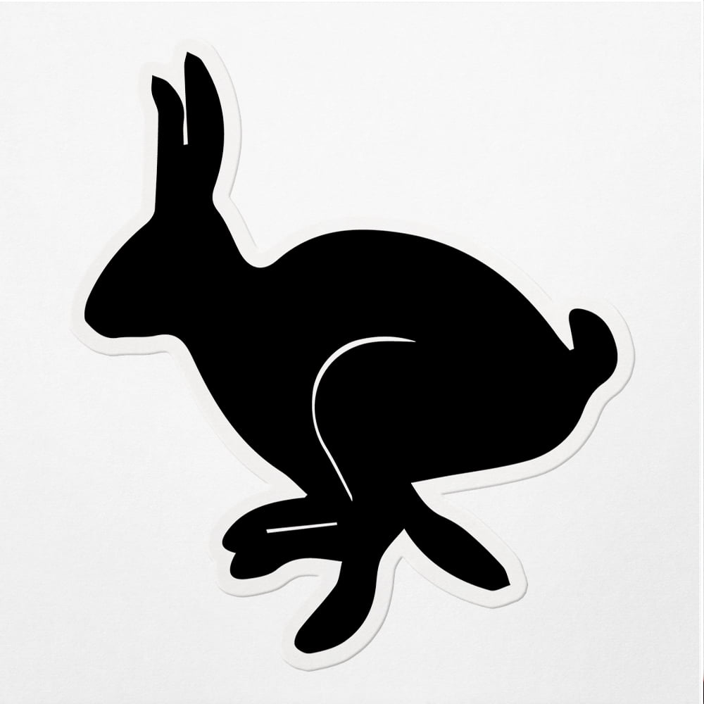 Vinyl Stickers Decals Of Rabbit Hopping Silhouette - Waterproof - Apply ...