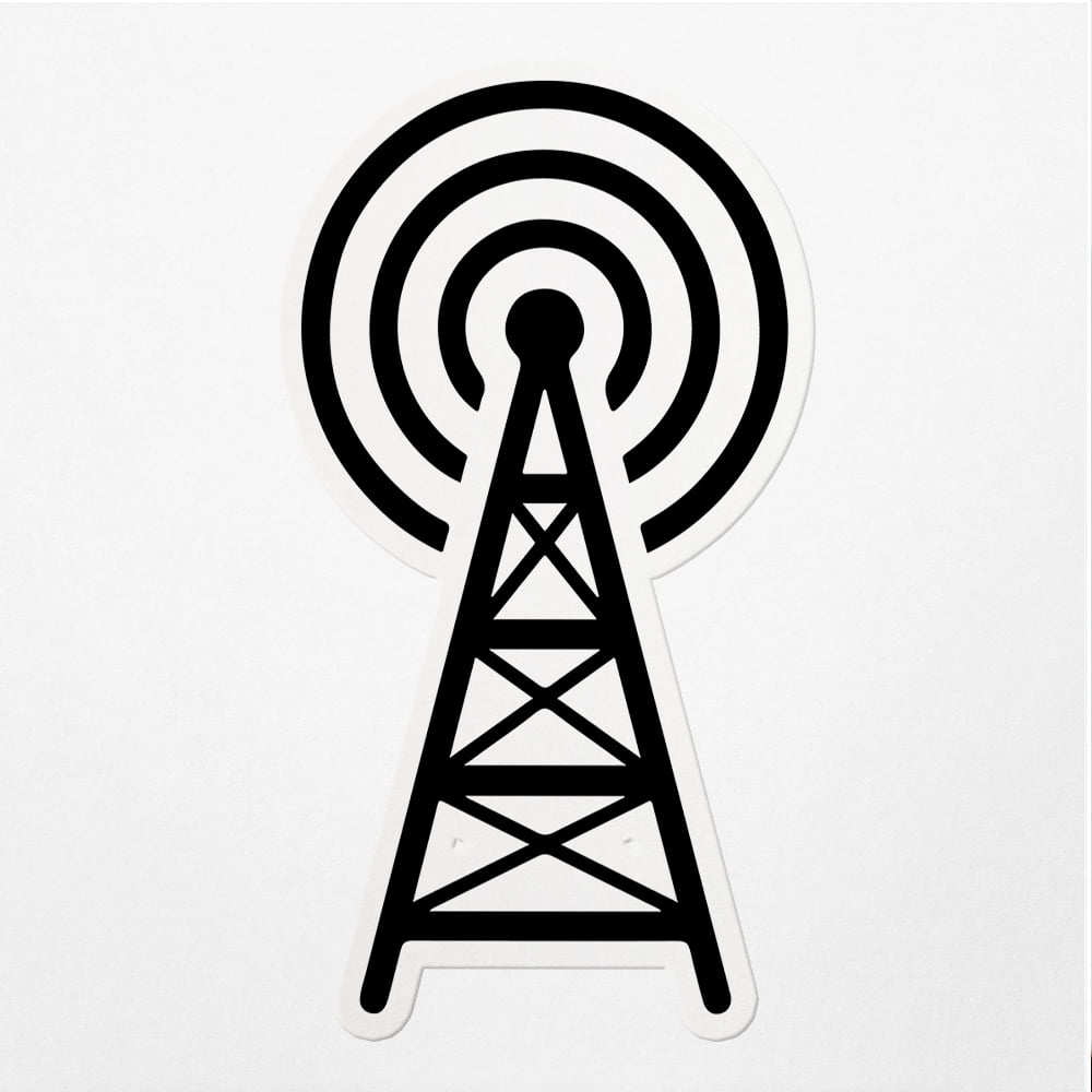 Vinyl Stickers Decals Of Radio Broadcast - Waterproof - Apply On Any ...