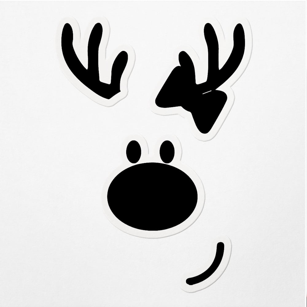 Vinyl Stickers Decals Of Reindeer Christmas V2 - Waterproof - Apply On ...