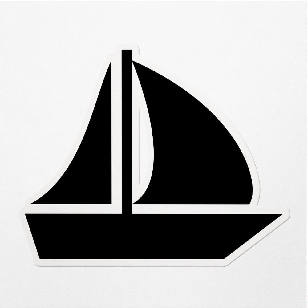 Vinyl Stickers Decals Of Sailboat V3 - Waterproof - Apply On Any Smooth ...