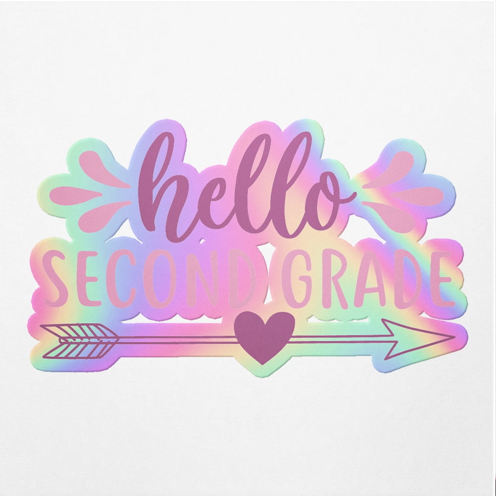 Vinyl Stickers Decals Of Second Grade - Apply On Any Smooth Surfaces ...