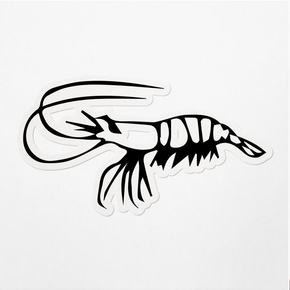 Vinyl Stickers Decals Of Shrimp Illustration - Waterproof - Apply On ...