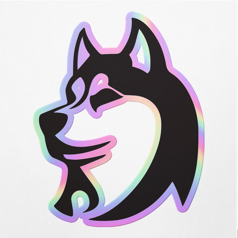Vinyl Stickers Decals Of Siberian Husky Illustration - Apply On Any ...