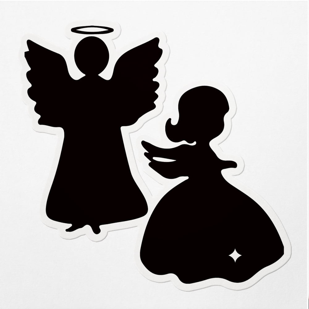 Vinyl Stickers Decals Of Simple Angels Silhouette - Waterproof - Apply ...