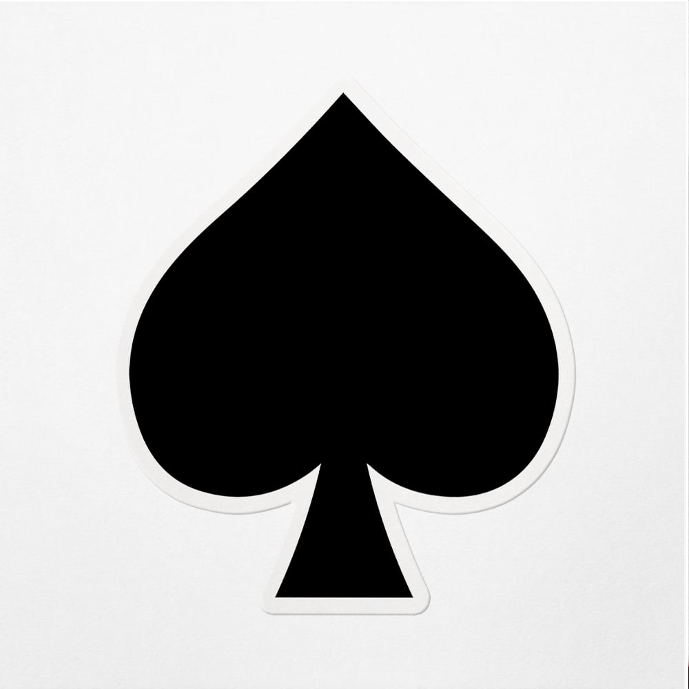 Vinyl Stickers Decals Of Spades - Waterproof - Apply On Any Smooth ...