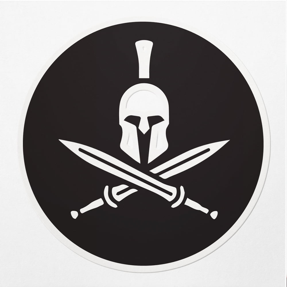 Vinyl Stickers Decals Of Spartan Helmet Illustration - Waterproof ...