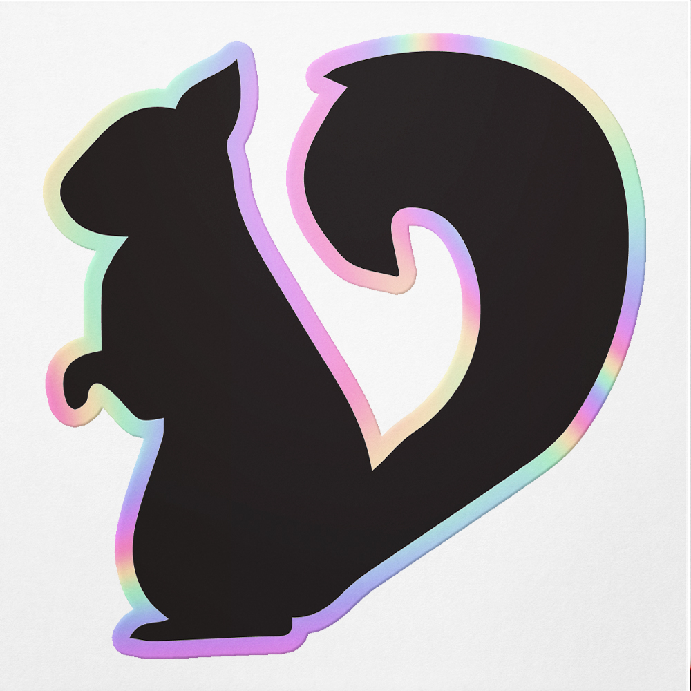 Vinyl Stickers Decals Of Squirrel Illustration - Apply On Any Smooth ...
