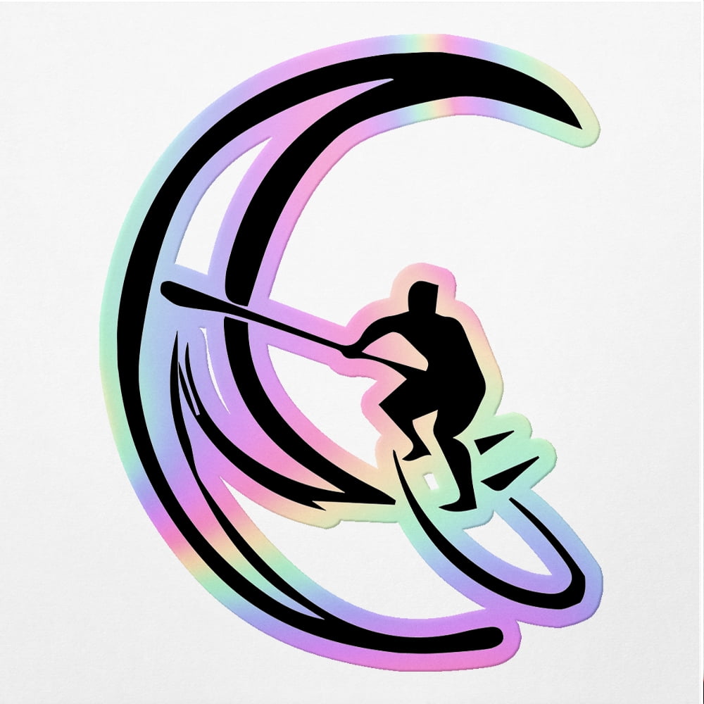 Vinyl Stickers Decals Of Surf Sup Illustration - Apply On Any Smooth ...