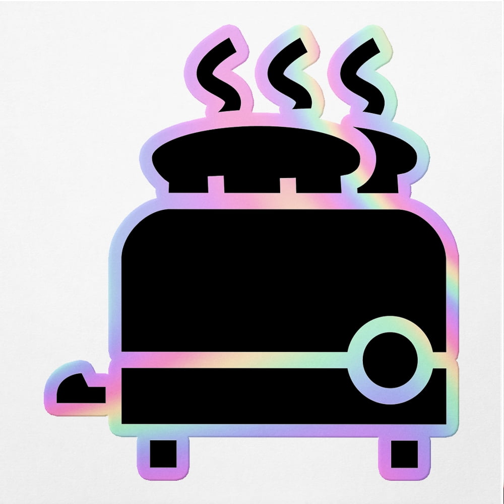 Vinyl Stickers Decals Of Toaster - Apply On Any Smooth Surfaces Indoor ...