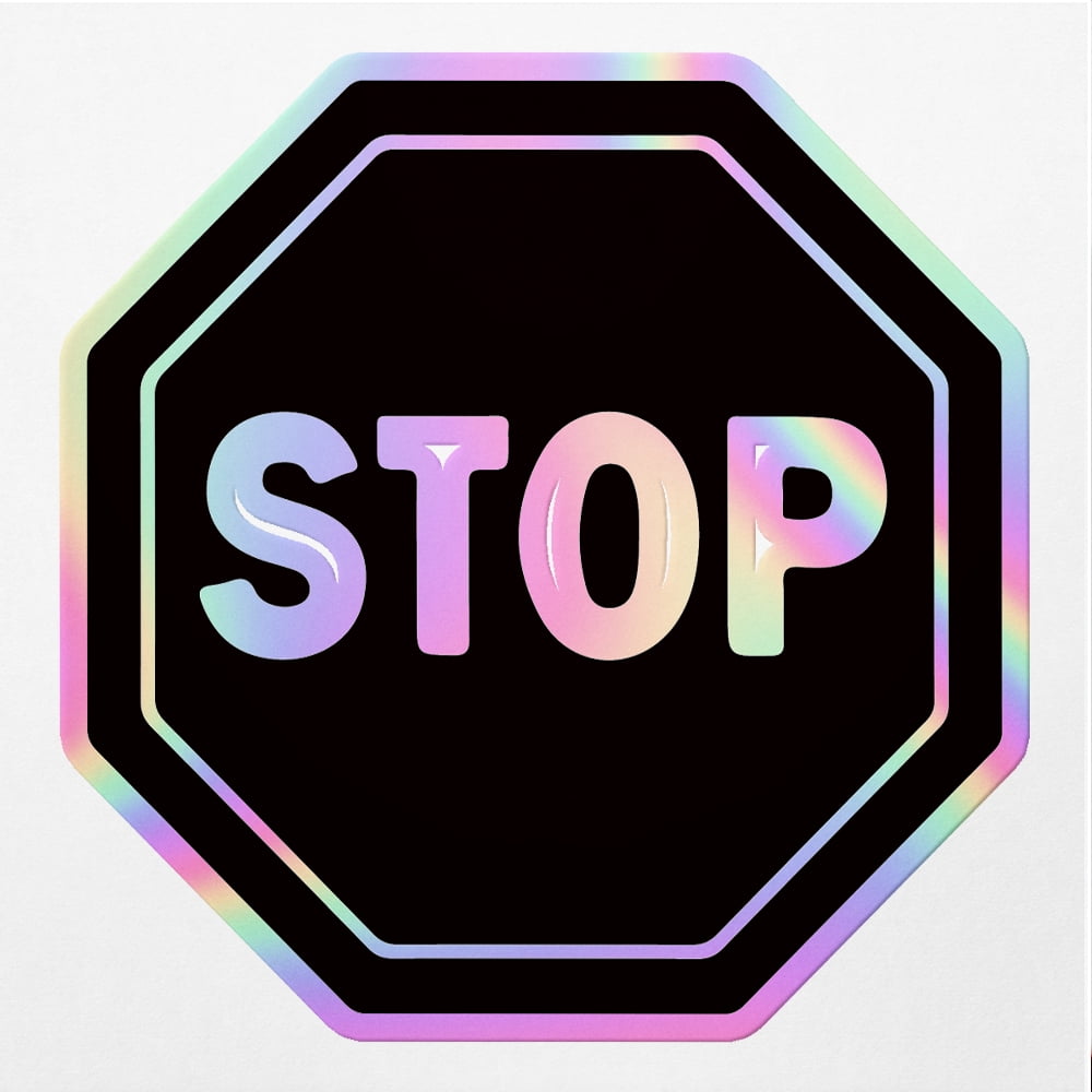 Vinyl Stickers Decals Of Traffic Stop Silhouette - Apply On Any Smooth ...