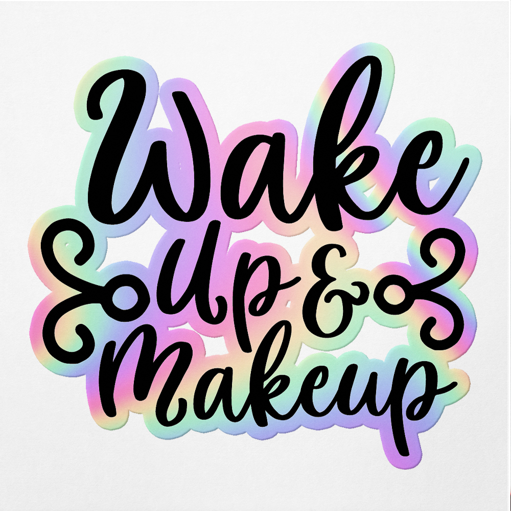 Vinyl Stickers Decals Of Wake Makeup - Apply On Any Smooth Surfaces ...