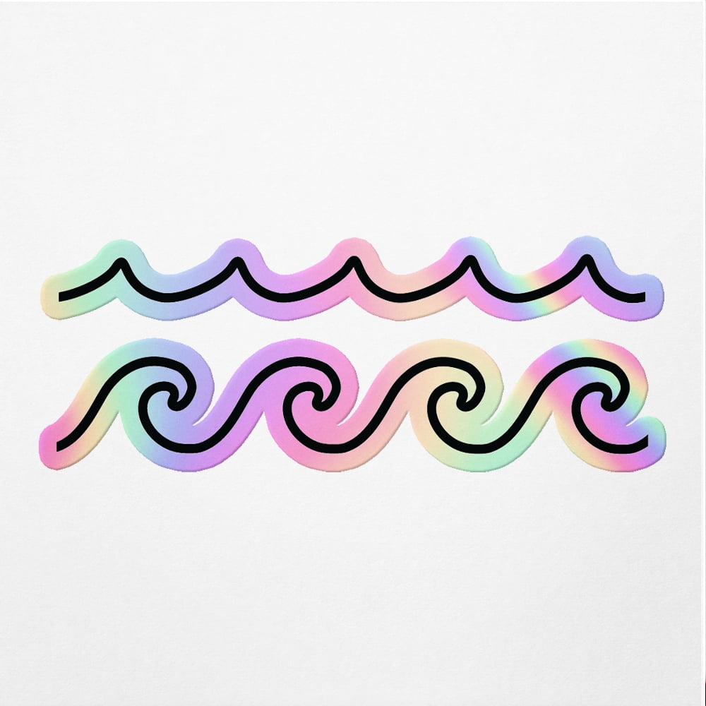 Vinyl Stickers Decals Of Wave - Apply On Any Smooth Surfaces Indoor ...