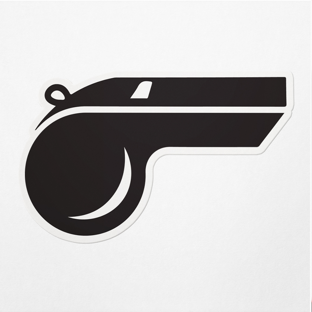 Vinyl Stickers Decals Of Whistle Illustration - Waterproof - Apply On ...