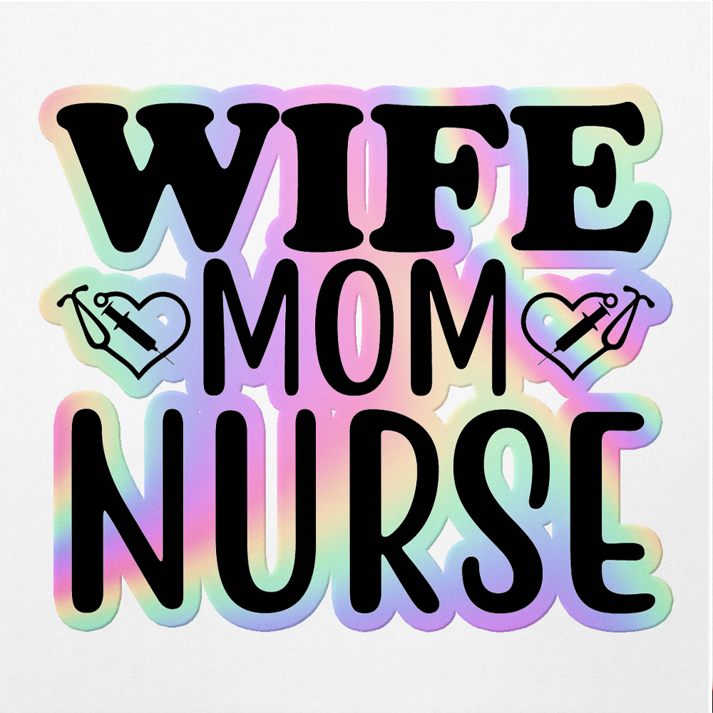 Vinyl Stickers Decals Of Wife Nurse V2 - Apply On Any Smooth Surfaces ...
