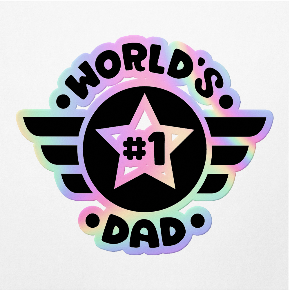 Vinyl Stickers Decals Of Worlds Dad V2 - Apply On Any Smooth Surfaces ...