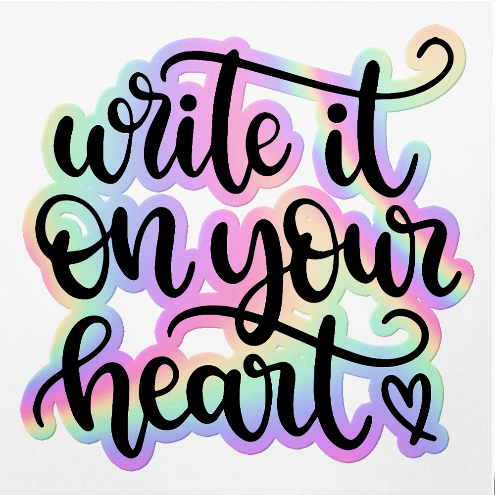 Vinyl Stickers Decals Of Write Heart Motivational And Inspirational ...