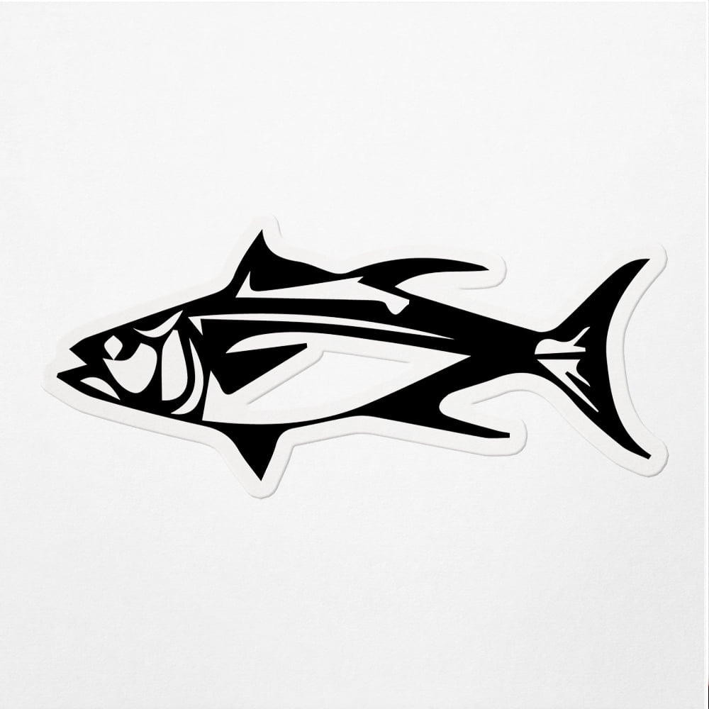 Vinyl Stickers Decals Of Yellowfin Fish Illustration - Waterproof ...