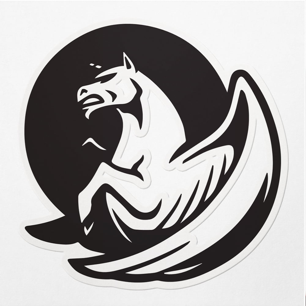Vinyl Stickers Decals Of Pegasus Illustration - Waterproof - Apply On ...