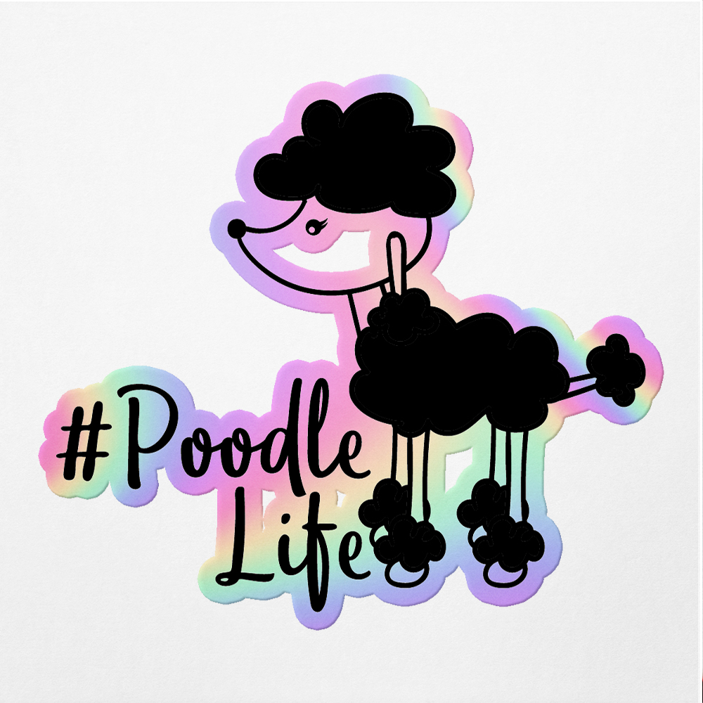 Vinyl Stickers Decals Of Poodle V2 - Apply On Any Smooth Surfaces ...