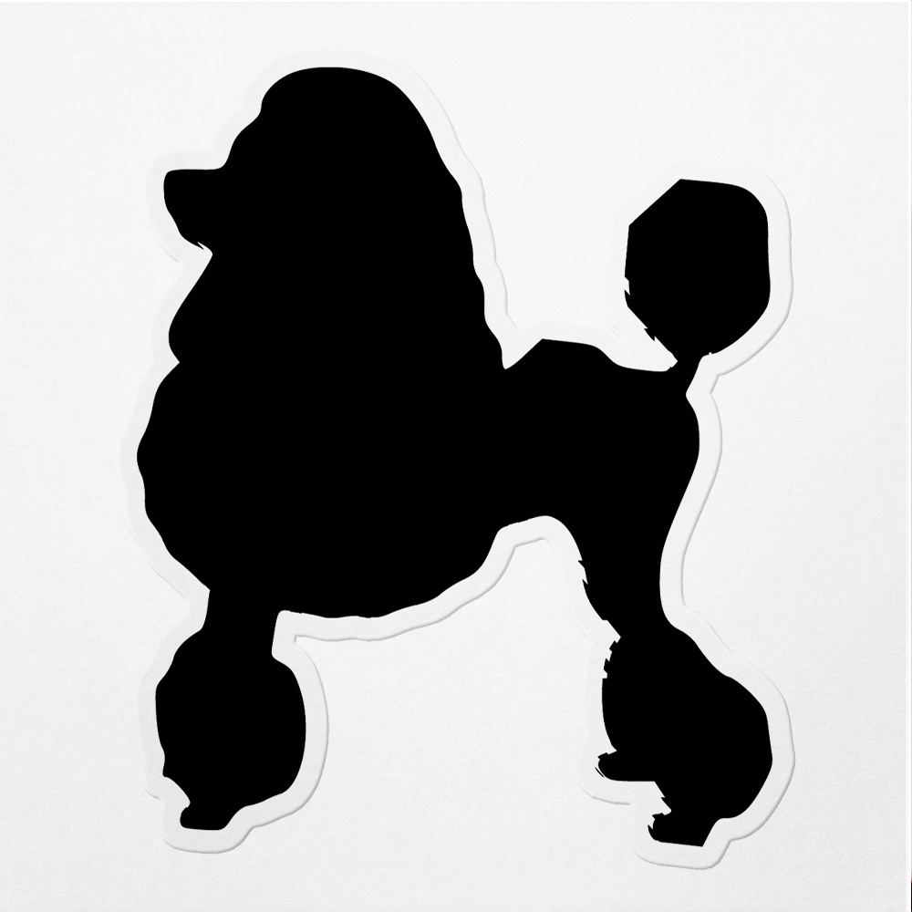 Vinyl Stickers Decals Of Poodle - Waterproof - Apply On Any Smooth ...