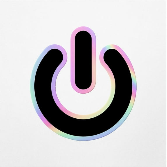 Vinyl Stickers Decals Of Power Button - Apply On Any Smooth Surfaces ...