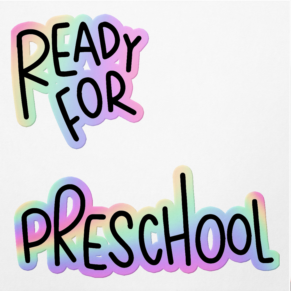 Vinyl Stickers Decals Of Ready Preschool Boy - Apply On Any Smooth ...