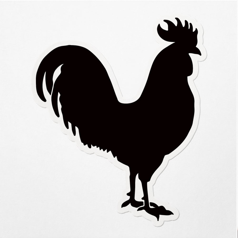 Vinyl Stickers Decals Of Rooster Illustration - Waterproof - Apply On ...
