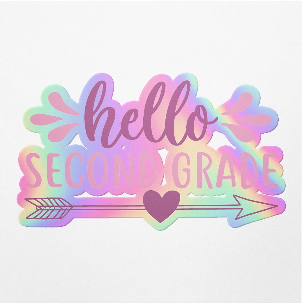 Vinyl Stickers Decals Of Second Grade - Apply On Any Smooth Surfaces ...