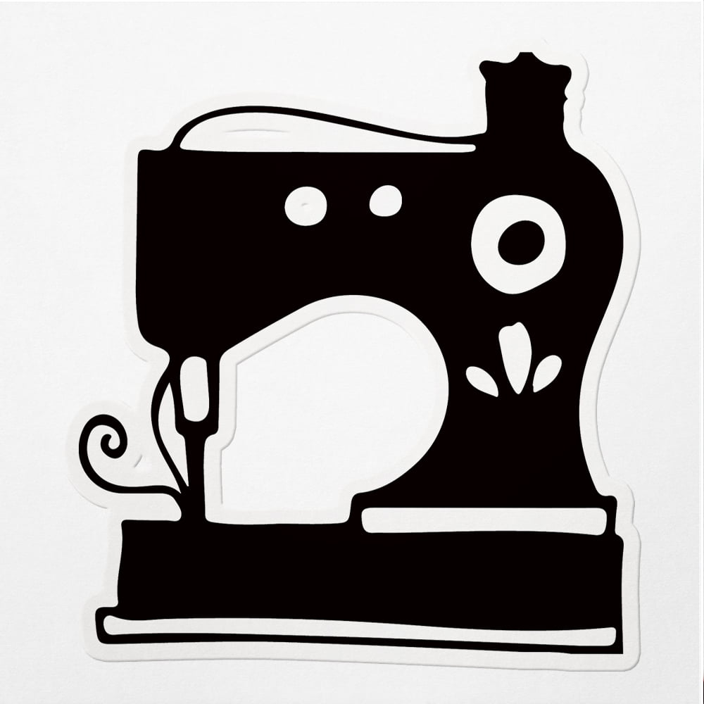 Vinyl Stickers Decals Of Sewing Machine Silhouette - Waterproof - Apply ...