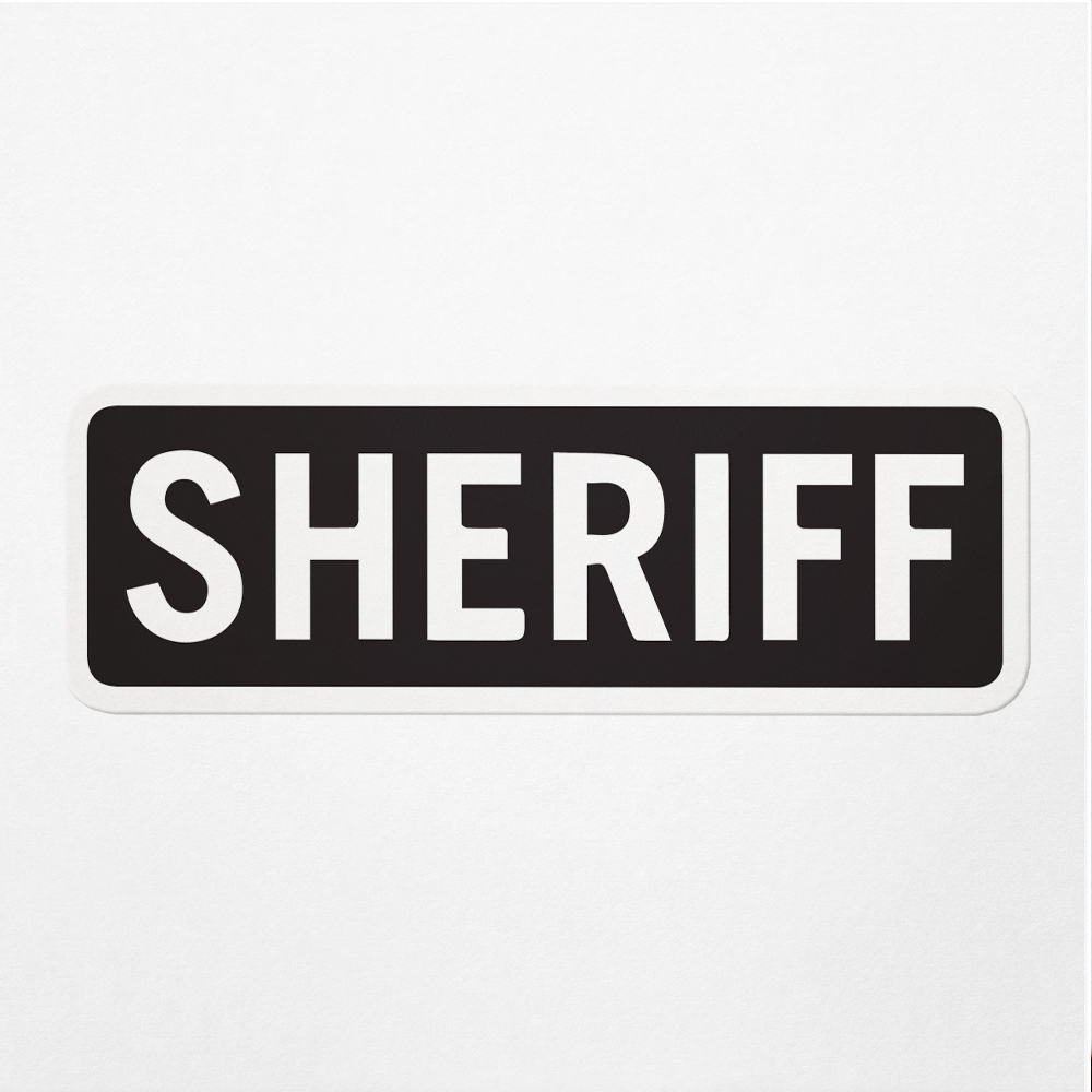 Vinyl Stickers Decals Of Sheriff Illustration - Waterproof - Apply On ...