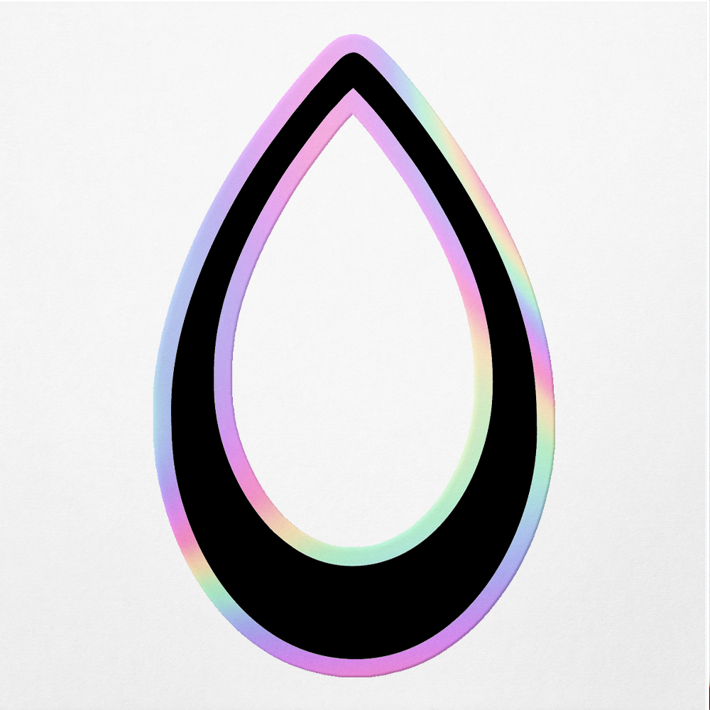 Vinyl Stickers Decals Of Teardrop - Apply On Any Smooth Surfaces Indoor ...