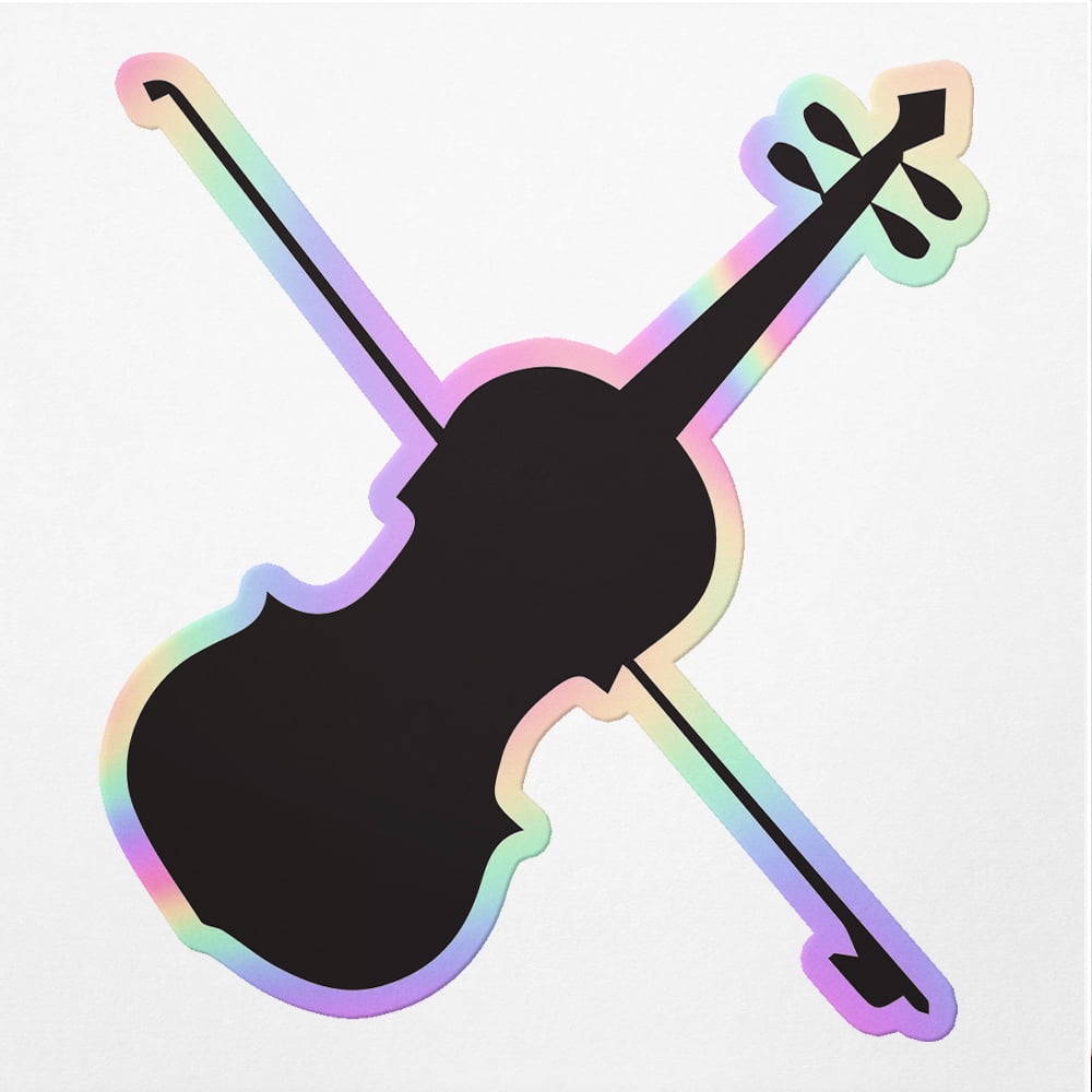Vinyl Stickers Decals Of Violin Silhouette - Apply On Any Smooth ...