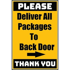 Deliveries Rear Sign