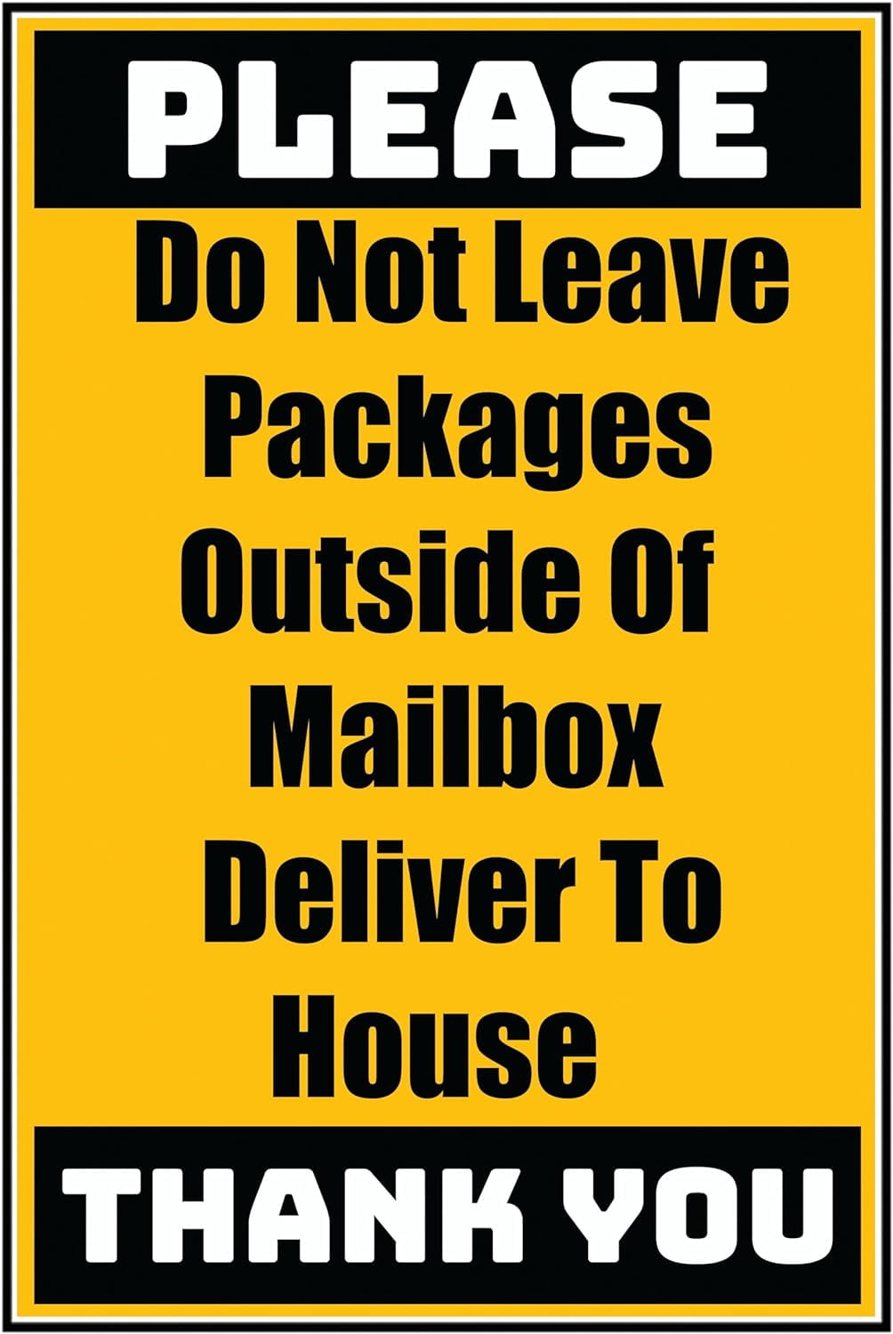 Vinyl Stickers - Delivery Sign - Do Not Leave Packages Outside Of ...