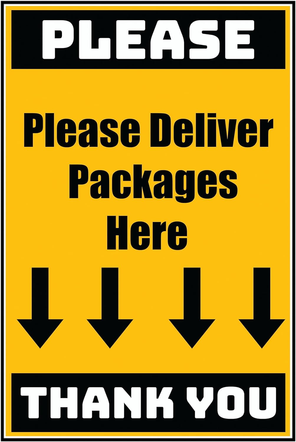 Vinyl Stickers - Delivery Sign - Please Deliver All Packages Here, 13 ...