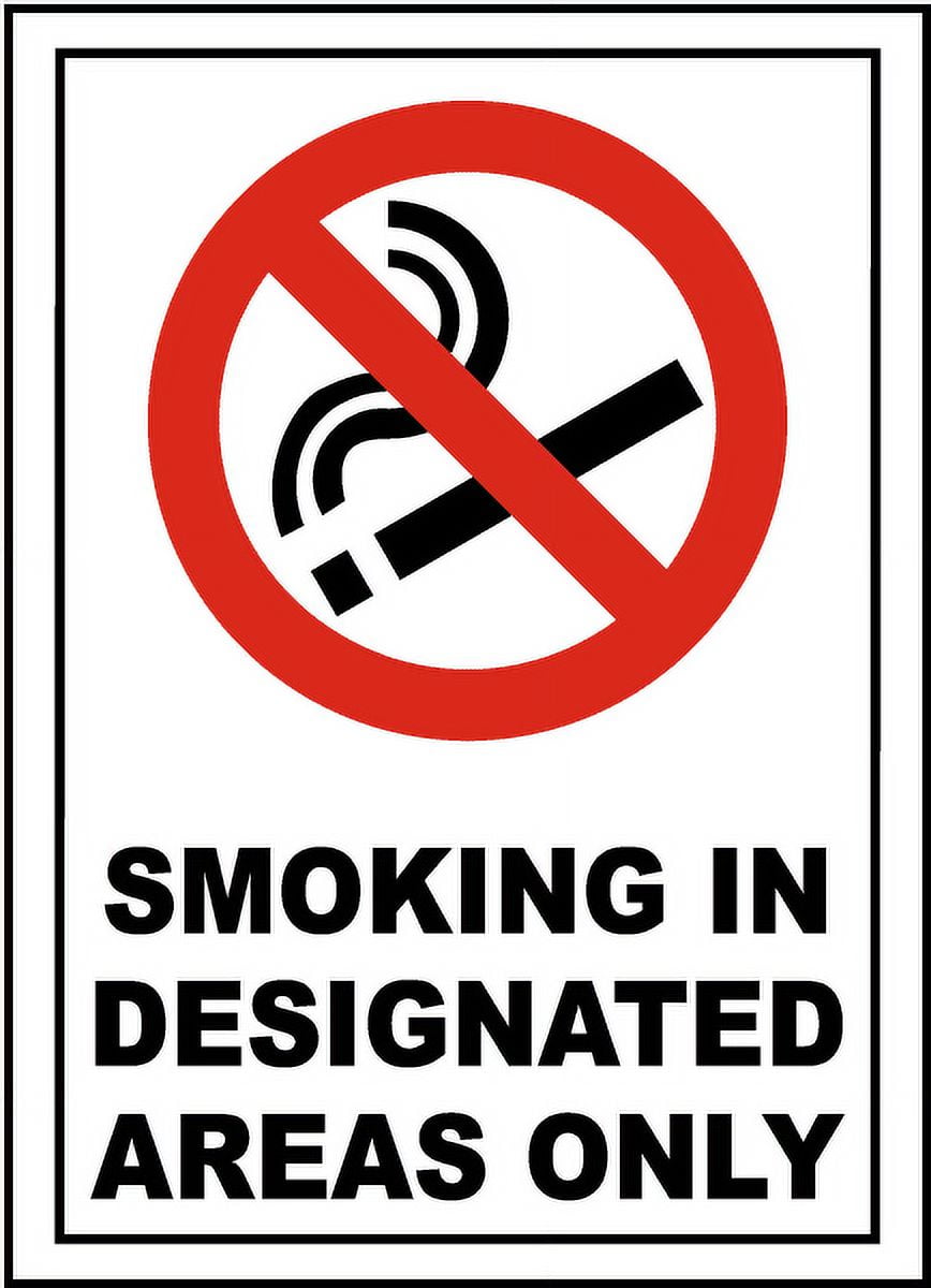 Vinyl Stickers - Designated Areas Only Sign - Safety and Warning ...