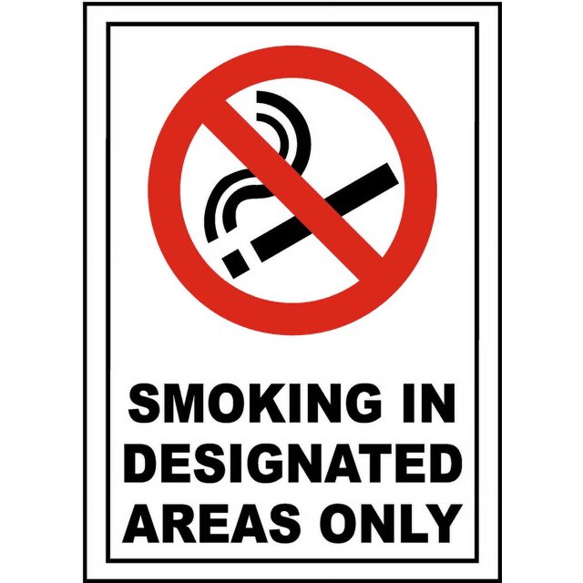 Vinyl Stickers - Designated Areas Only Sign - Safety and Warning ...