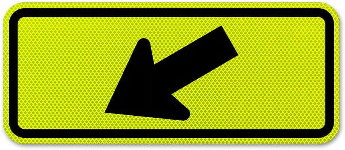 Vinyl Stickers - Diagonal Arrow Left Sign - Safety and Warning ...