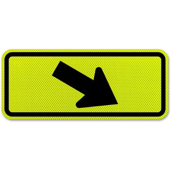 Vinyl Stickers - Diagonal Arrow Right Sign - Safety and Warning ...